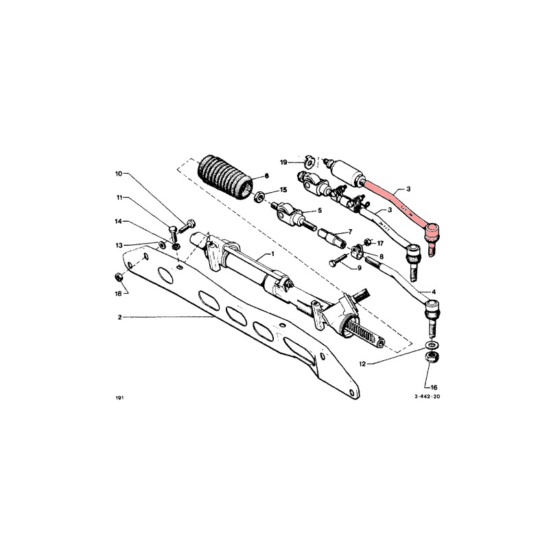 Steering rods for Citroën CX 1981 - 1991 "wide width" Diravi steering